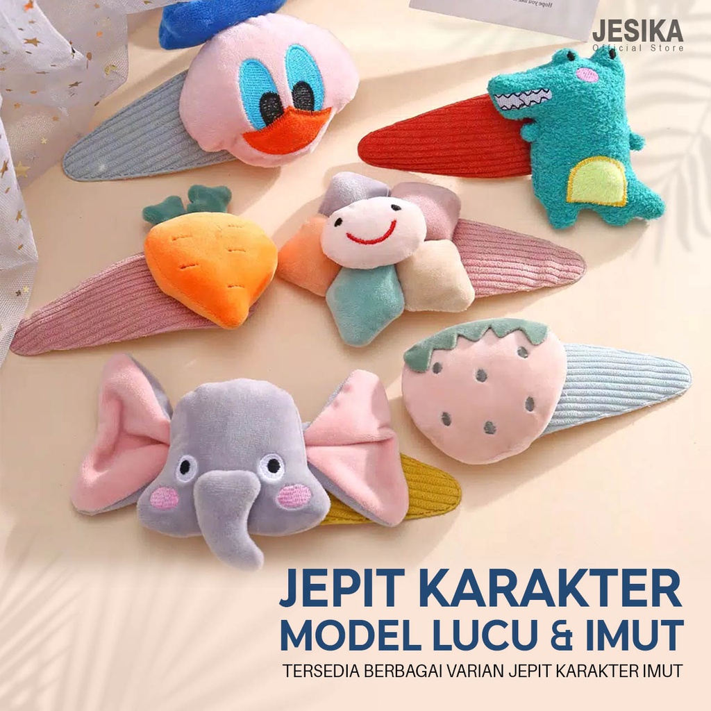 Jual Hairpin anak remaja jepit rambut lucu cute karakter pita dino ...
