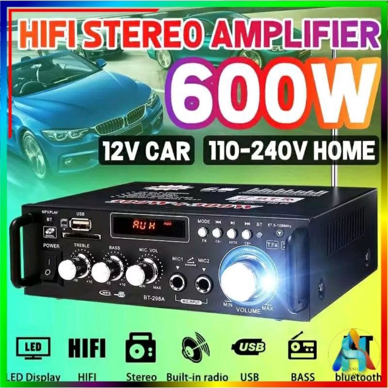 Jual Amplifier 600watt Bluetooth EQ Audio Amplifier Karaoke | Shopee ...