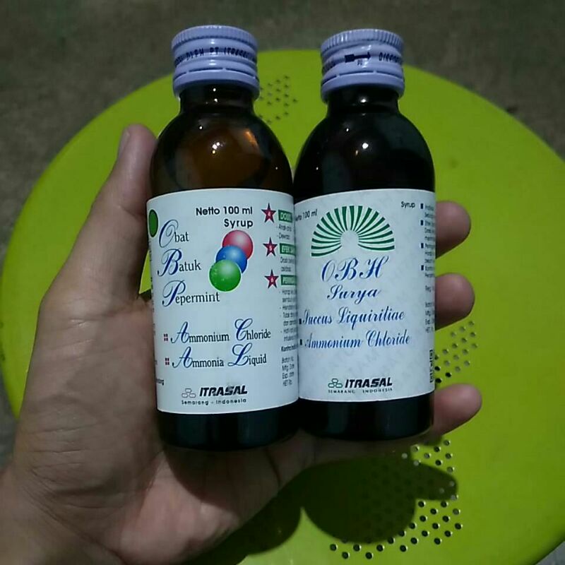 Jual OBH OBP Surya Itrasal Obat Batuk Hitam Peppermint Sirup 100 ml ...