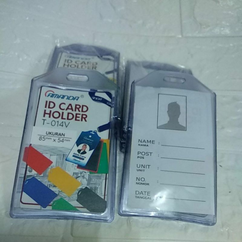Jual id card transparant berdiri T 014 merk amanda | Shopee Indonesia