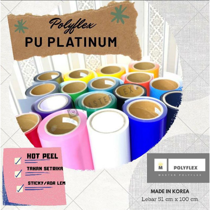 Jual Polyflex PU Platinum Masterflex Korea Hot Peel, Dof, Sticky (ada ...