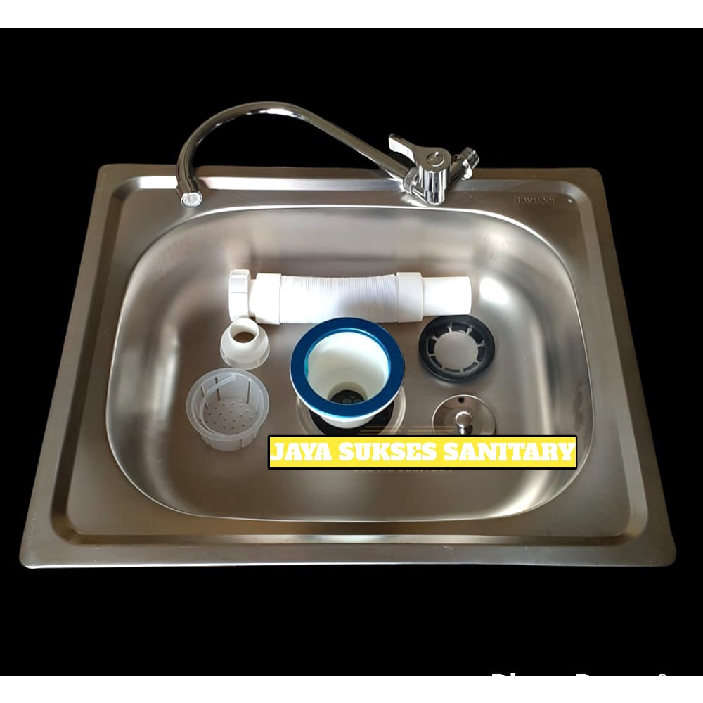 Jual wastafel cuci piring50x40 tempat cuci piring single paket lengkap ...