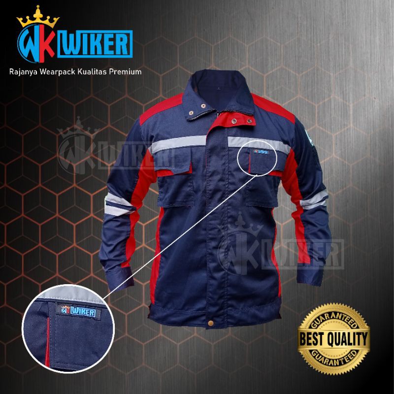Jual Wearpack Safety Semi Jaket - Navy Merah// Wearpack Atasan ...