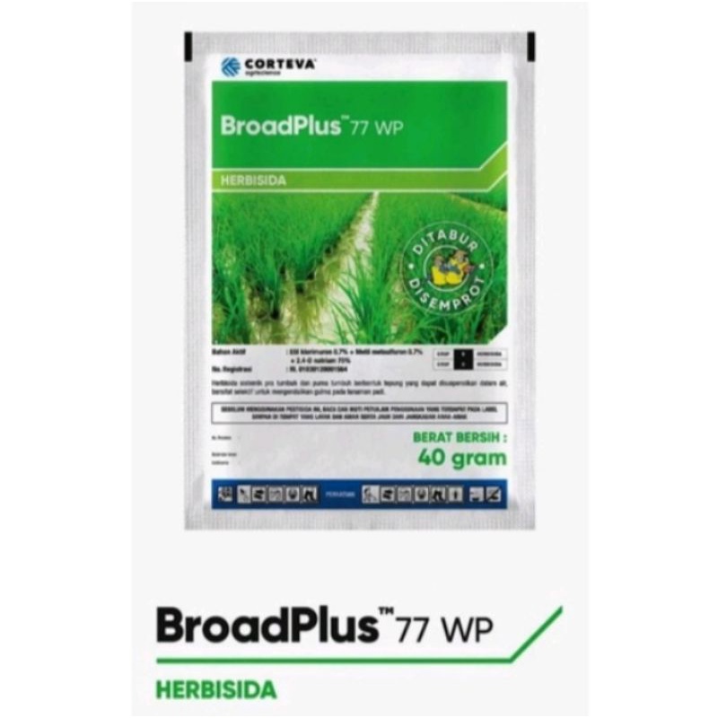 Jual Herbisida BROADPLUS 77 WP 40 gram pengganti ALLY PLUS obat rumput ...