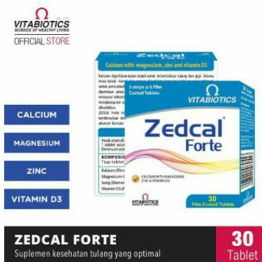 Jual Vitabiotics Zedcal Forte untuk tulang dan mencegah osteoporosis ...