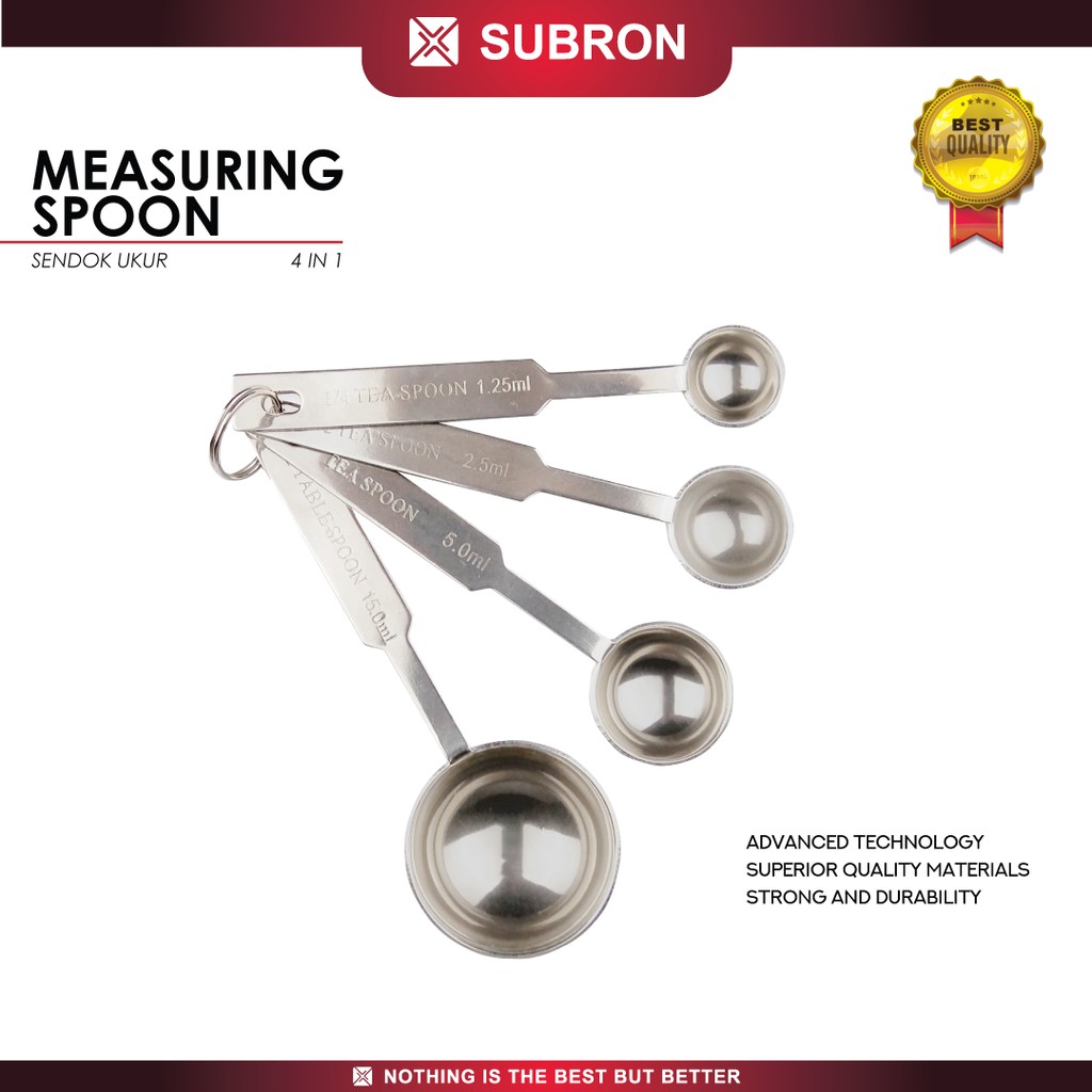 Jual SUBRON Sendok takar sendok ukur set 4in1 measuring spoons ...