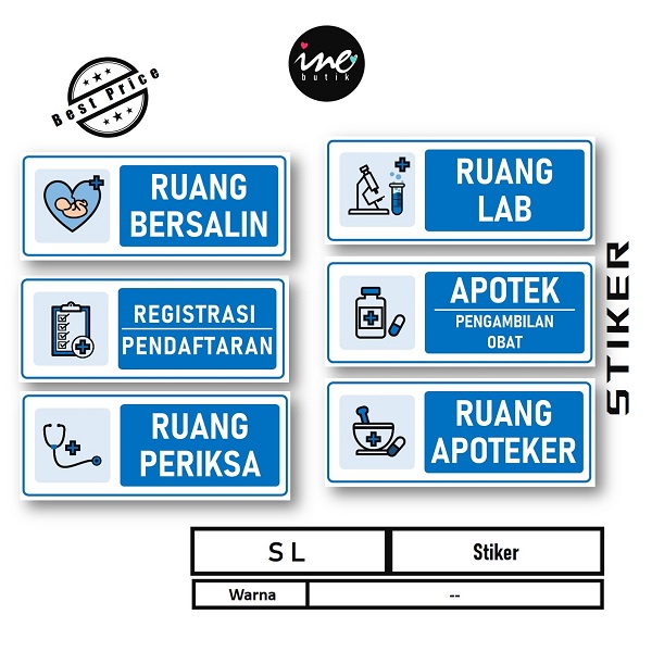 Jual STIKER KLINIK PUSKESMAS | STIKER RUANGAN PELAYANAN KESEHATAN ...