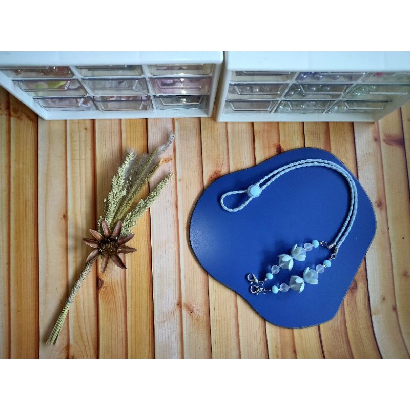 Jual STRAP MASK 2 IN 1 TALI CURLY TALI PADI TALI BOBA BABY BLUE MANIK ...