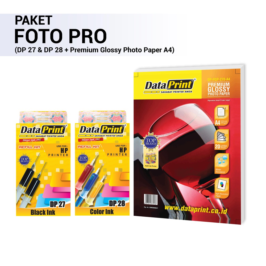 Jual DataPrint Paket Foto Pro Untuk printer HP | Shopee Indonesia