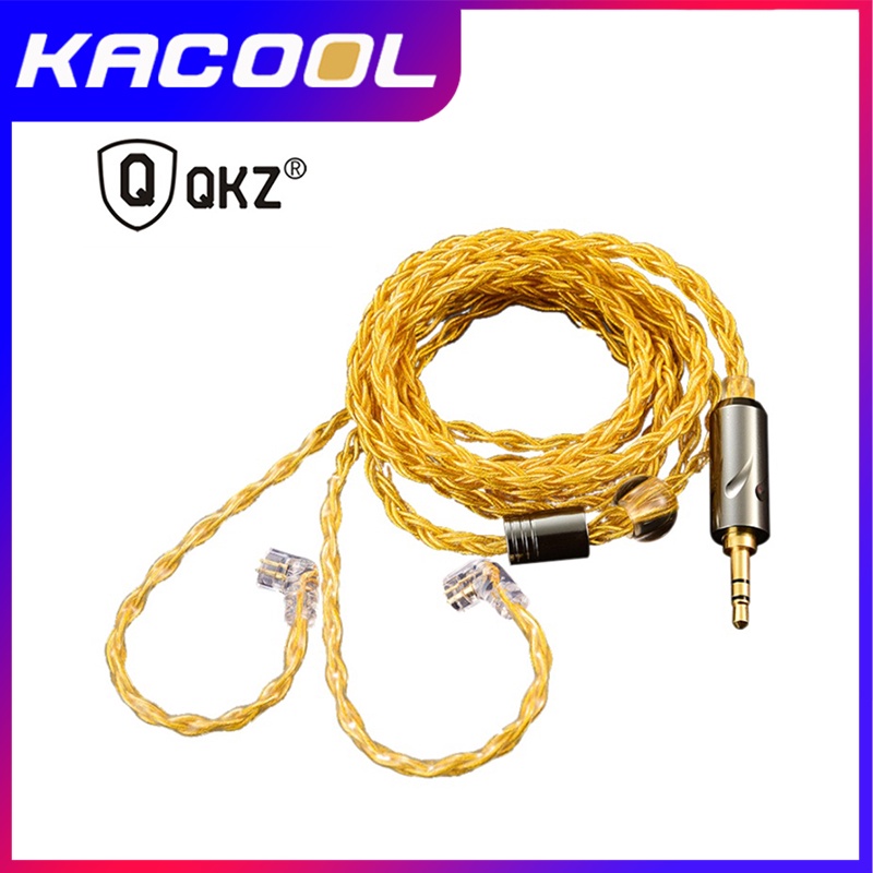 Jual QKZ T1 Earphone Kabel Upgrade Berlapis Perak 4 core Upgrade QDC 2PIN 3.5MM Plug Earphone ...