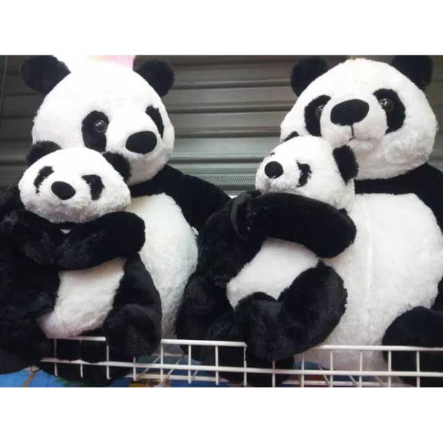 Jual boneka panda besar (Dapat panda dan anaknya) 50cm T569 | Shopee ...