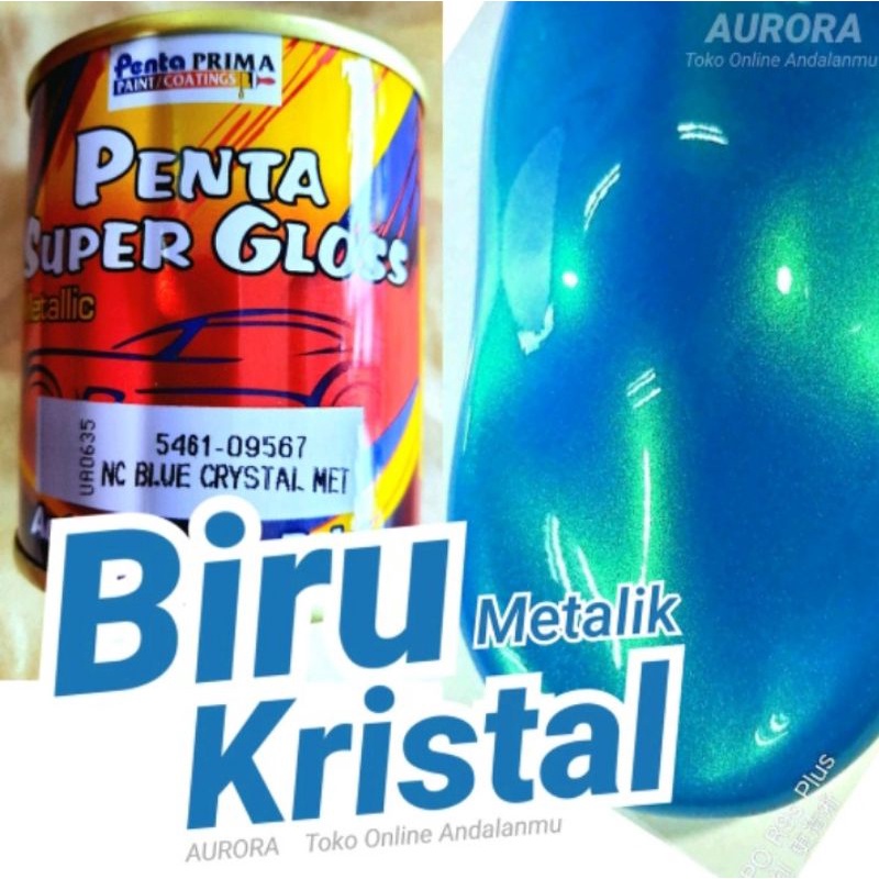 Jual Cat Biru Kristal Penta Super Gloss NC Blue Crystal Met Metallic ...