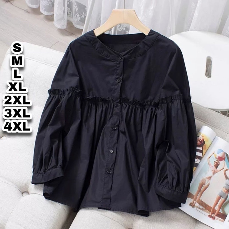 Jual Melia Blouse Baju Korea Size S M L XL XXL XXXL XXXXL 2XL 3XL 4XL 2L 3L 4L 5L Atasan Jumbo ...