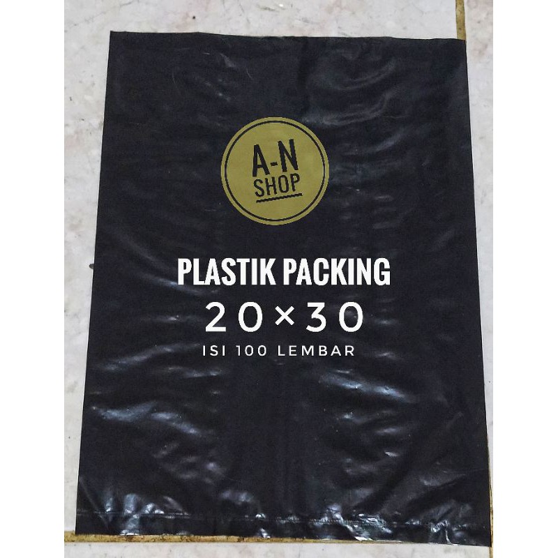 Jual PLASTIK PACKING PE Super 20×30 Hitam/Plastik Olshop (isi 100 ...