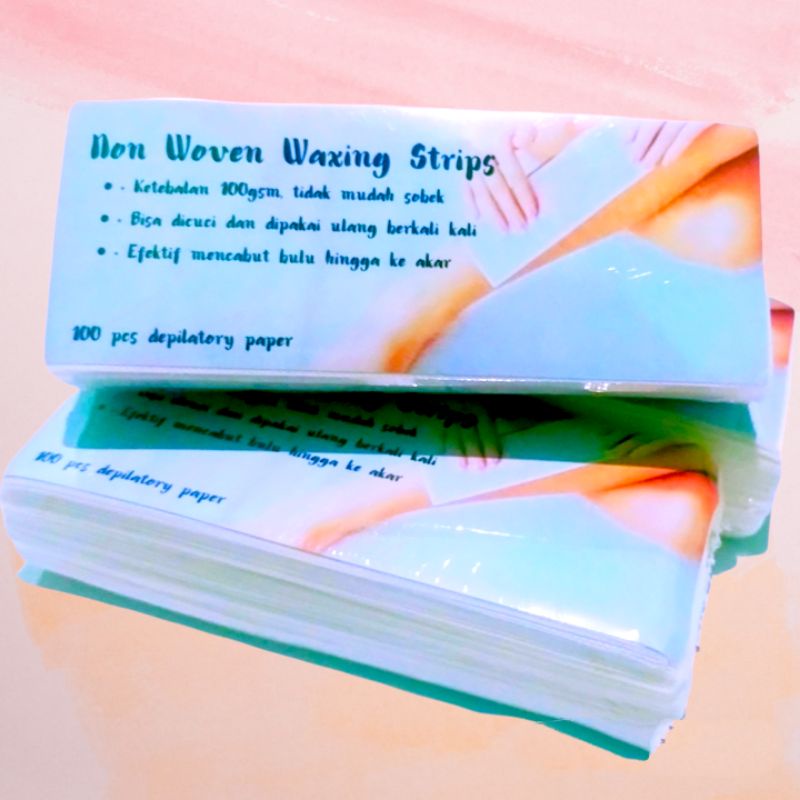 Jual 100pcs kain waxing / waxing strip / kertas waxing bisa dicuci / tissu waxing pencabut bulu ...