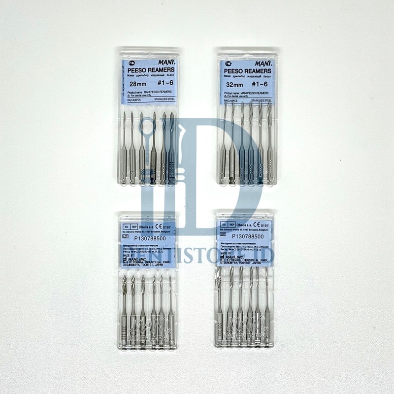 Jual Peeso Reamers Reamer Mani 28mm 32mm #1-6 Drill Instrument Instrumen Endo Reamer Endodontic ...