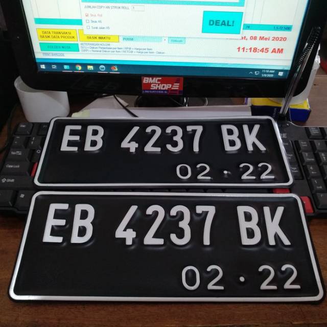 Jual Plat nomor sepeda motor standar ukuran panjang 27cm | Shopee Indonesia