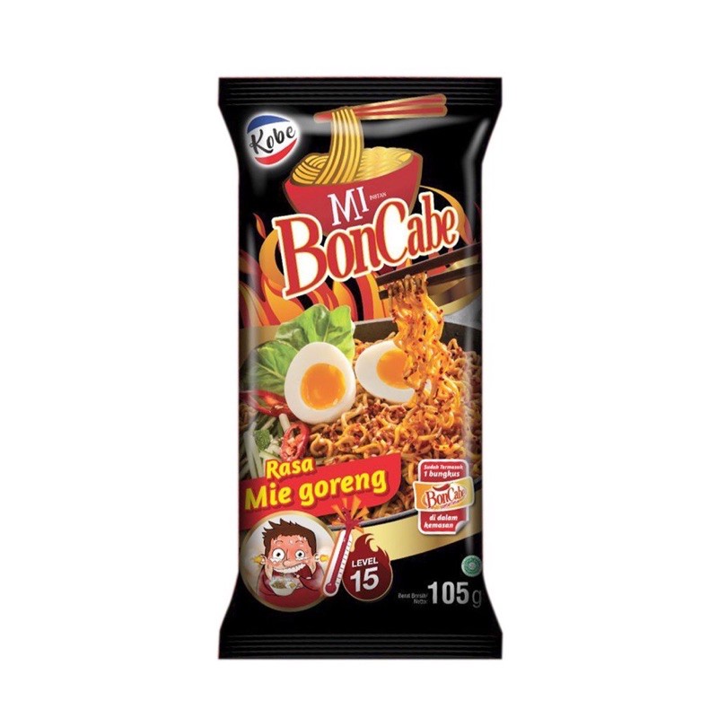 Jual Kobe Mi BonCabe Rasa Mie Goreng Level 15 - Netto 105g | Shopee Indonesia