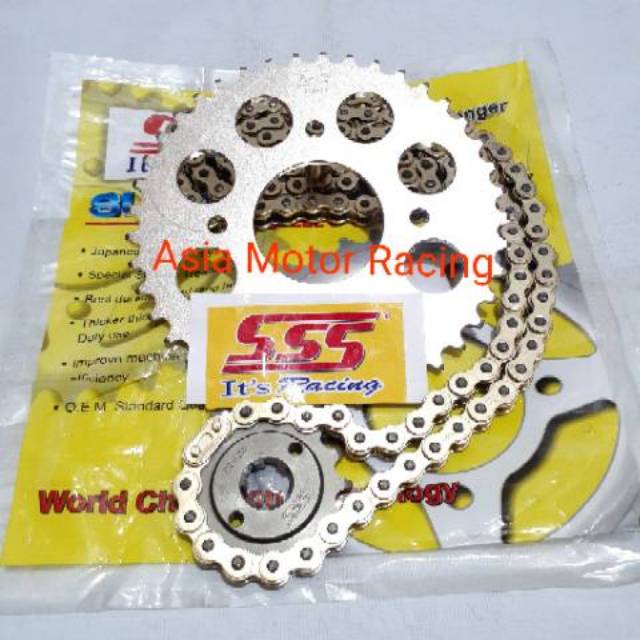 Jual Gear Set Sss 415 Tipis Kawasaki Kaze 110 - Kaze Jadul - Blitz R - Gx Rantai Gold | Shopee ...