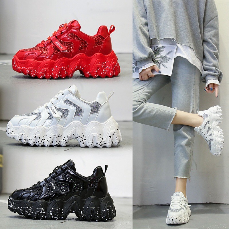 Jual SALE !! VALERY SPARKLE SNEAKERS WANITA PUTIH MERAH HITAM BEST ...