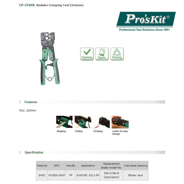Jual PROSKIT CP 376ER 216MM MODULAR TANG CRIMPING ORIGINAL | Shopee ...