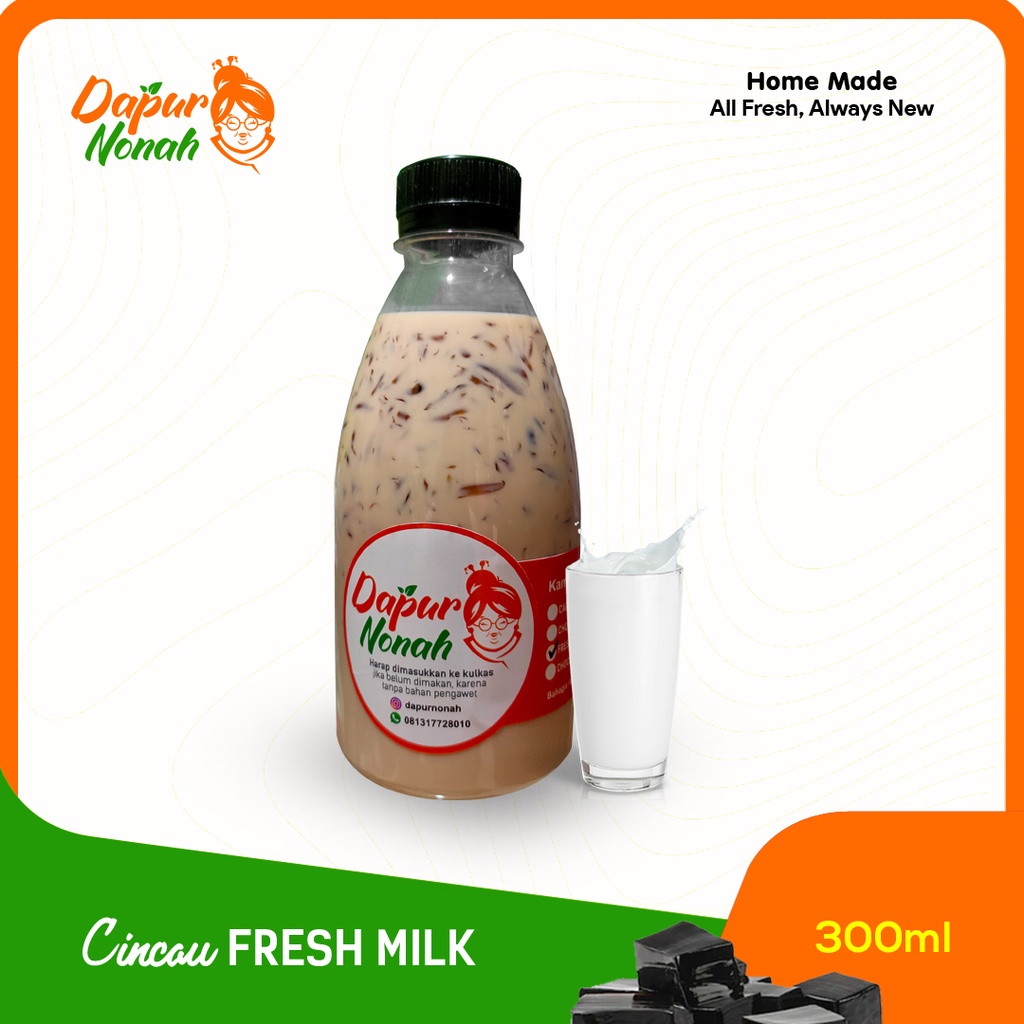 Jual Minuman cincau hitam segar rasa FRESH MILK cincau 300ml cincau ...