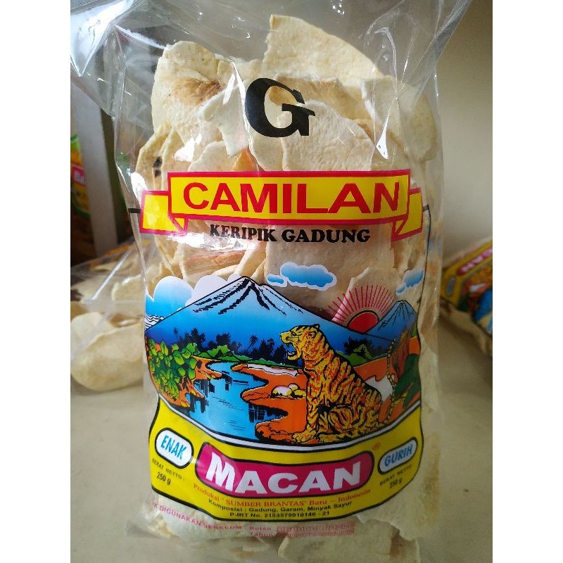 Jual Keripik Gadung Cap Macan 250 Gram by Jeng Linda | Shopee Indonesia
