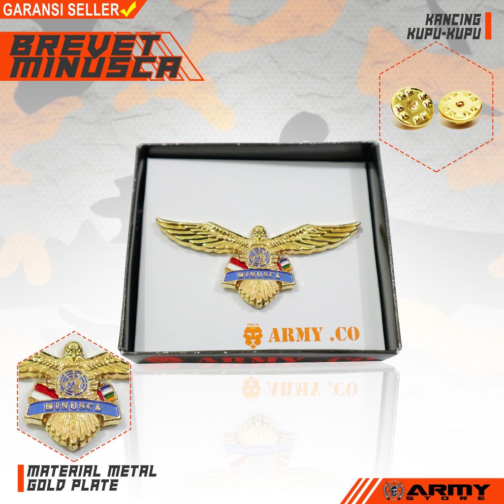 Jual Pin Minusca / Brevet Wing Minusca gold | Shopee Indonesia