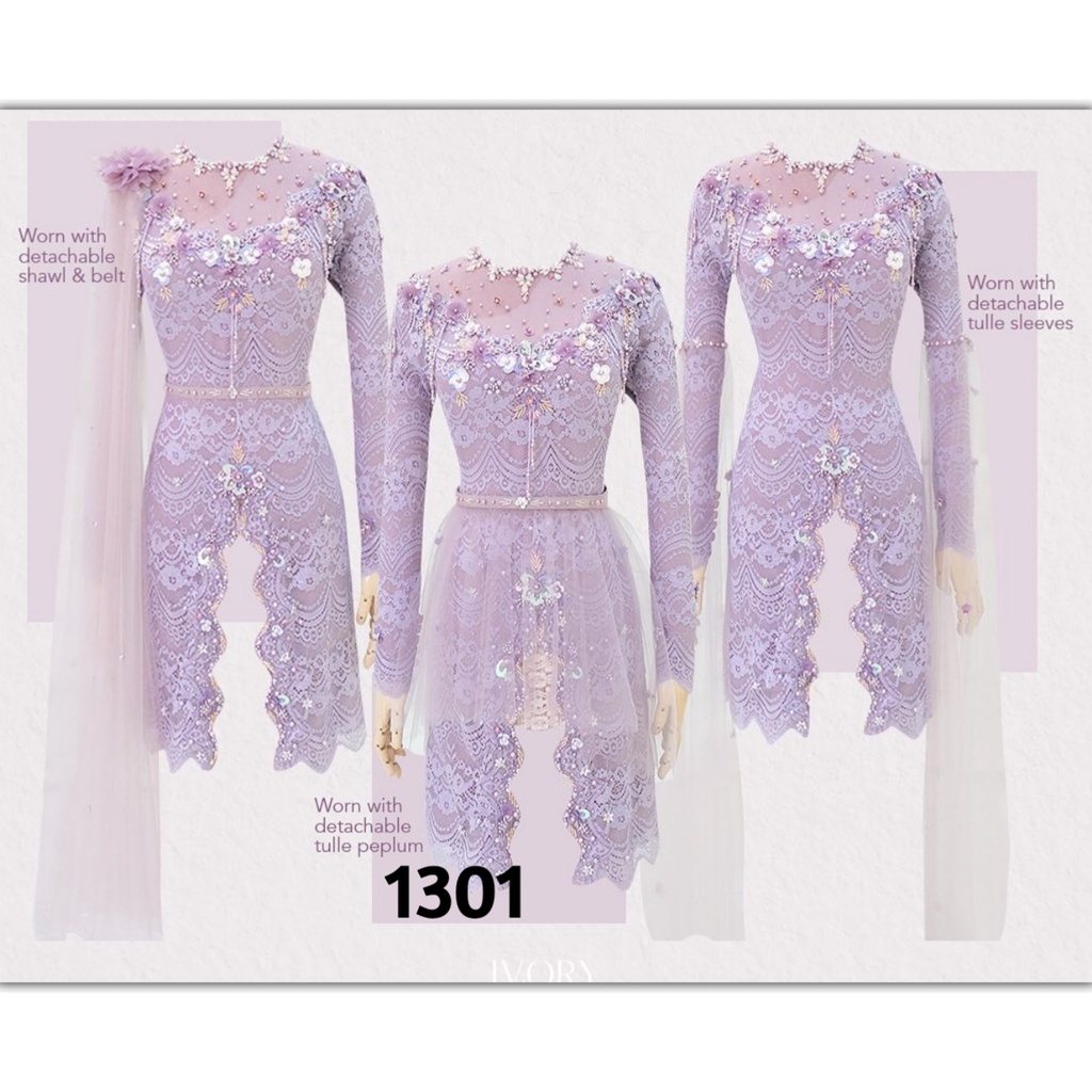 Jual Kebaya wisuda 1301 / kebaya muslimah inspirasi Ivory | Shopee ...