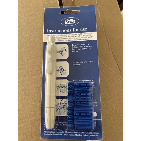 Jual Lancing Device Autoclick Sella Jarum Pen Bolpen Pencoblos | Shopee ...