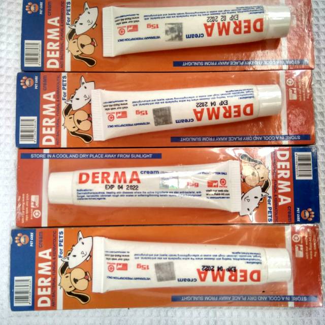 Jual Salep Kulit untuk anjing dan kucing DERMA CREAM 15Gr (RaidAll ...