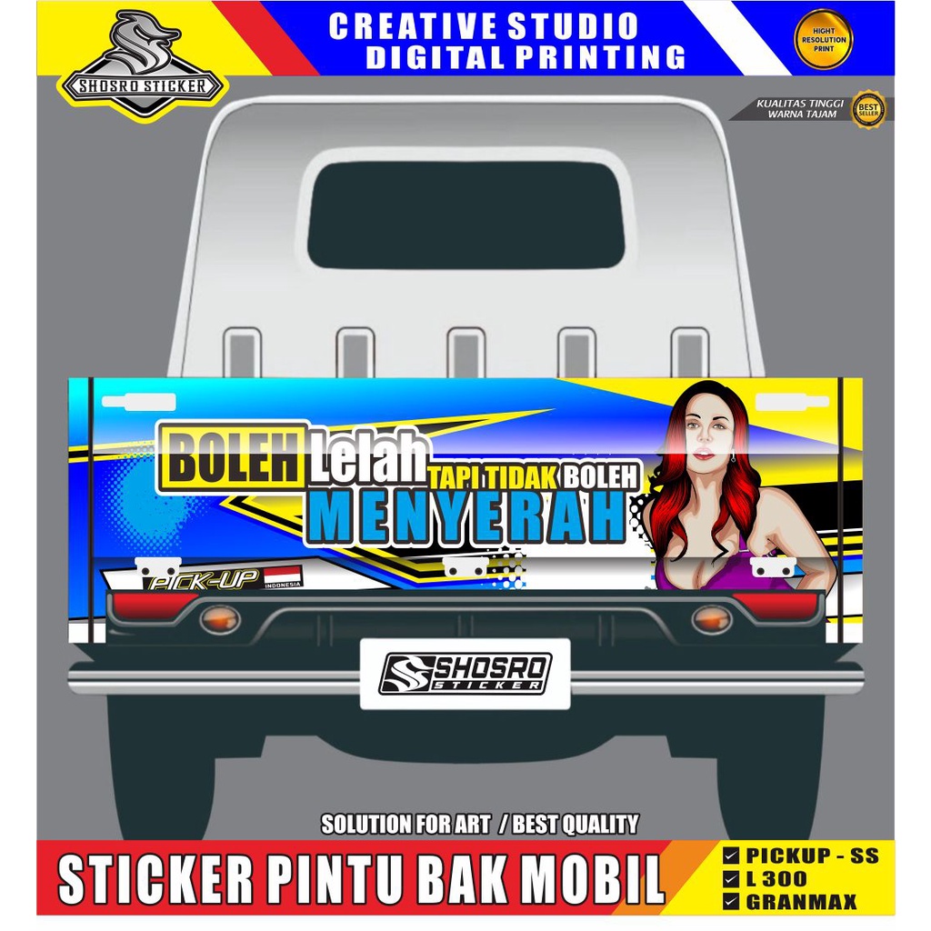Jual LOS DECAL DECAL RACING BUAT BAK MOBIL PICK UP / DECAL STICKER ...