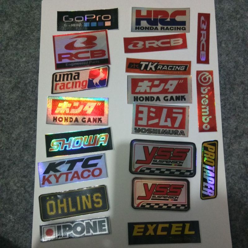 Jual Stiker sponsor balap hologram murah | Shopee Indonesia