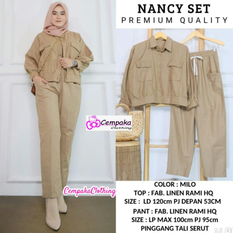 Jual NANCY SET WANITA SET WANITA CELANA PANJANG DAN OUTER JAKET MURAH ...
