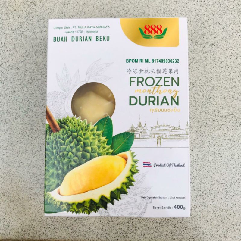 Jual Buah Frozen Durian Monthong Thailand 400 gr Pack | Shopee Indonesia
