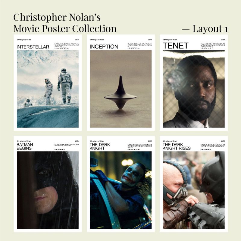 Jual Koleksi Poster Film Minimalist Christopher Nolan Tenet ...