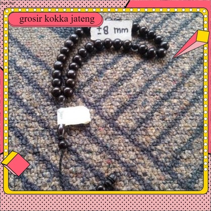 Jual tasbih kokka bulat hitam polos ± 8 mm ( 8mm ) 33 butir ( kauka kaukah pukah pukaha kuka ...