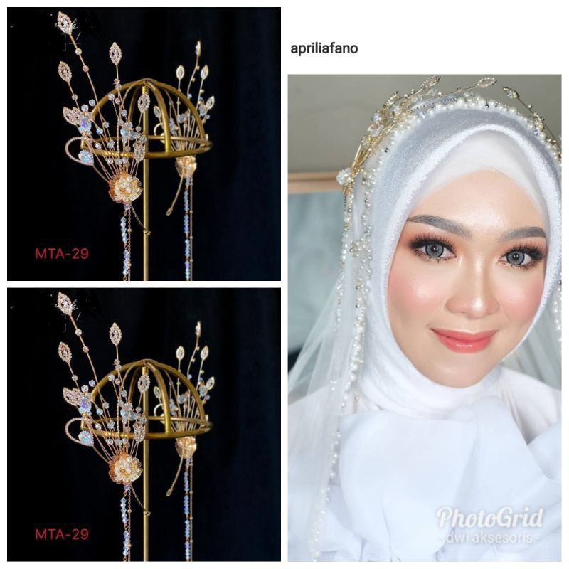 Jual headpiece akseaoris pengantin mahkota crystal crown tiara ...