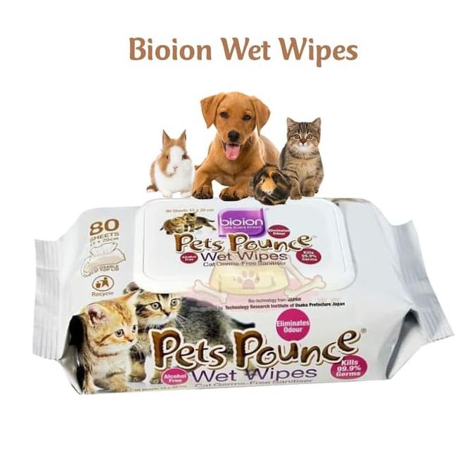 Jual JUAL!JUAL! Tissue Basah Hewan Bio Ion Pets Pounce/ Pet Wet Wipes ...