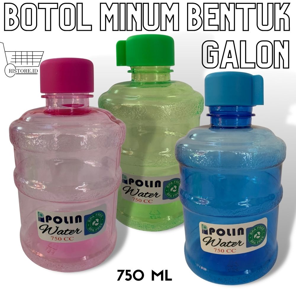 Jual Botol Galon - Botol Minum Galon Warna - Water Bottle 750ml - Botol ...