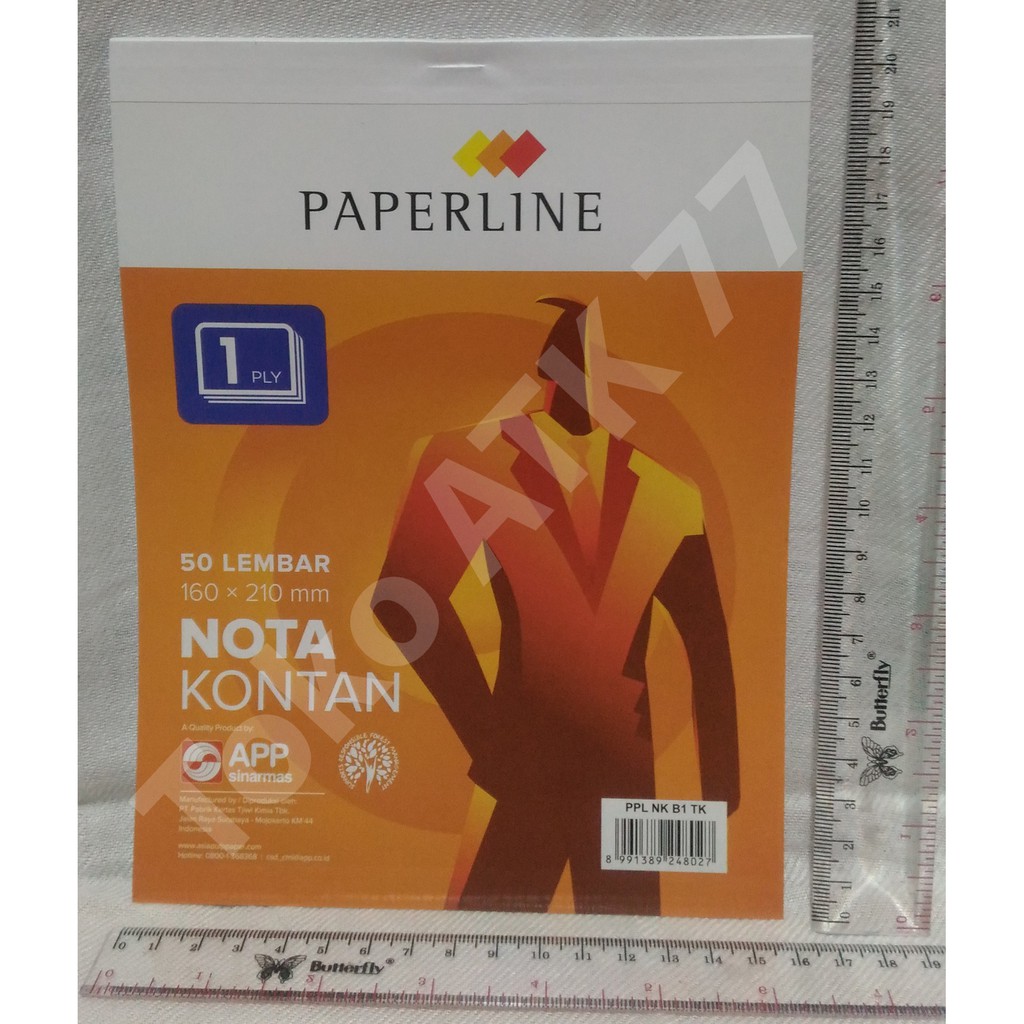 Jual Buku Nota Paperline NCR 1ply 1rangkap NK B1 TK besar 1buku READY ...