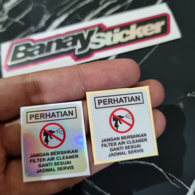 Jual STICKER PERHATIAN FILTER AIR CLEANER PRINCUTT | Shopee Indonesia