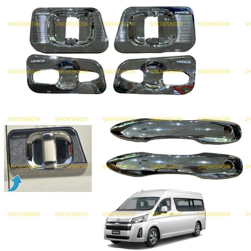 Jual Paket Outer Handle Cover Toyota Hiace 2020 2021 Chrome | Shopee ...