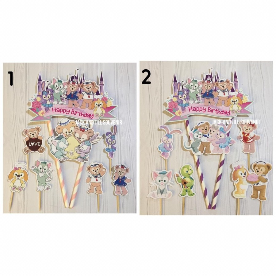Jual cake topper duffy and friends stella lou - banner topper cake ...