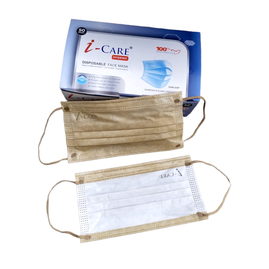 Jual Masker Disposable Face Mask iCare Warna 4Ply - | Shopee Indonesia
