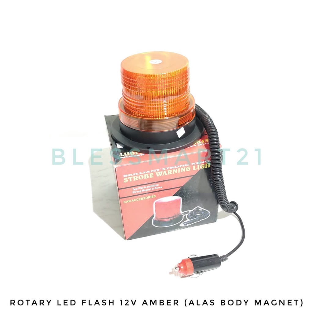 Jual LAMPU ROTARY ROTARI LED ART 331 KEDIP FLASH KUNING AMBER 12V/LAMPU ...