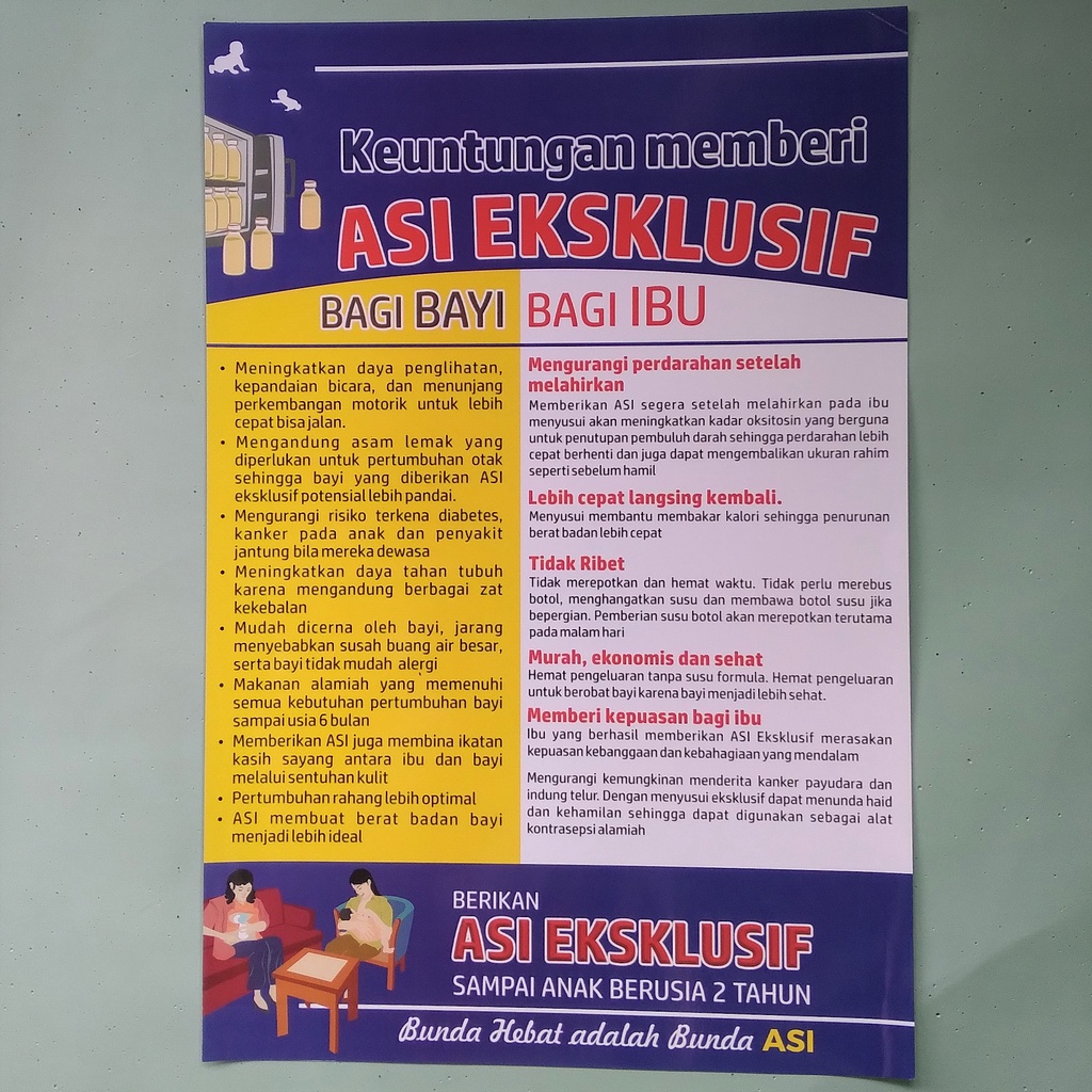 Jual Poster asi eksklusif, asi, keuntungan asi eksklusif | Shopee Indonesia