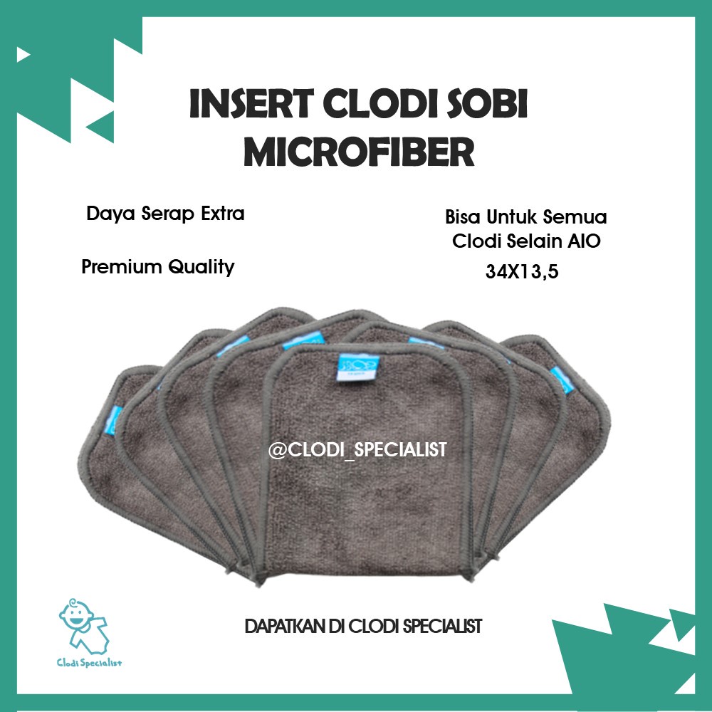 Jual ORIGINAL Sobi Microfiber Insert Clodi/ Insert Clody Popok Kain ...