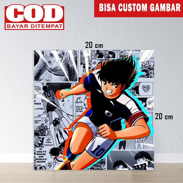 Jual Poster Captain Tsubasa/Hiasan Dinding Kayu 9mm 20x20 cm/Wall Decor ...