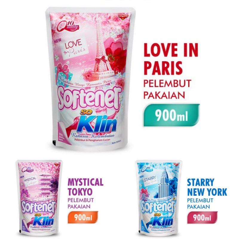 Jual SOKLIN SOFTENER Pelembut dan Pewangi Pakaian 820ml | Shopee Indonesia